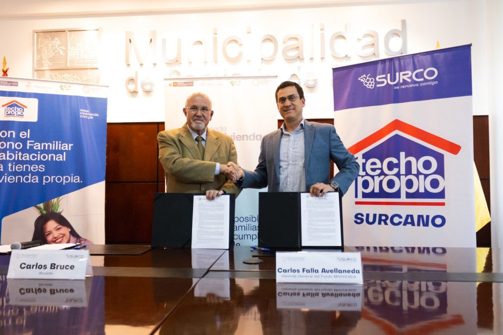 Surco y el Fondo MiVivienda suscriben convenio para impulsar Techo ...